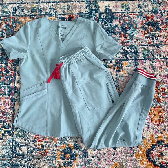 Mediclo | Pants & Jumpsuits | Mediclo Scrub Set Stone Blue Sustainable ...